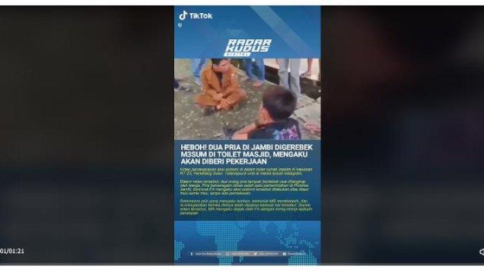 Video Viral TikTok, Dua Orang Pria Digerebek karena Mesum di Toilet ...