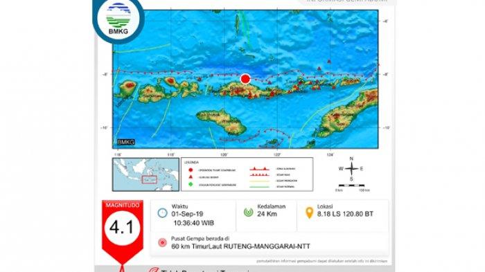 Gempa Bumi 4.1 SR Goyang Ruteng, Manggarai, Getarannya Dirasakan Warga ...