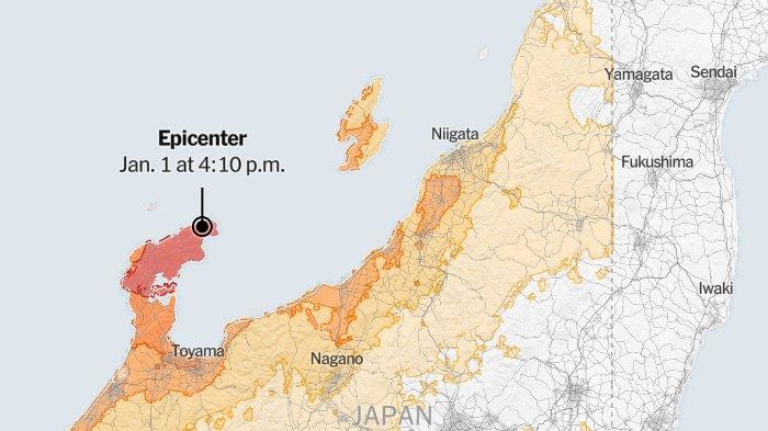 Jepang Diguncang Lebih dari 70 Gempa Bumi Magnitudo di Atas 6 Sejak 1995 - Pos-kupang.com