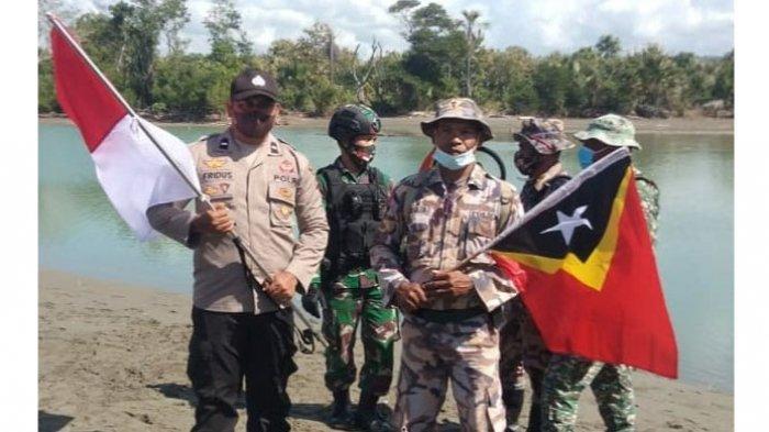 Polri dan TNI di Perbatasan RI-RDTL Cek Patok Batas Negara yang Hilang ...