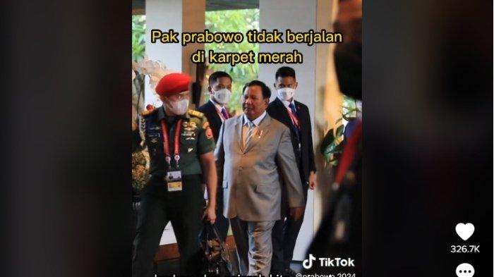 Video Viral TikTok Prabowo Enggan Berjalan di Atas Karpet Merah Pasca KTT G20 BaliI - Pos-kupang.com
