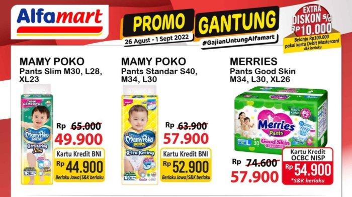 Promo Alfamart 1 September 2022, Merries M34 Rp57.900, Mamy Poko S40 ...