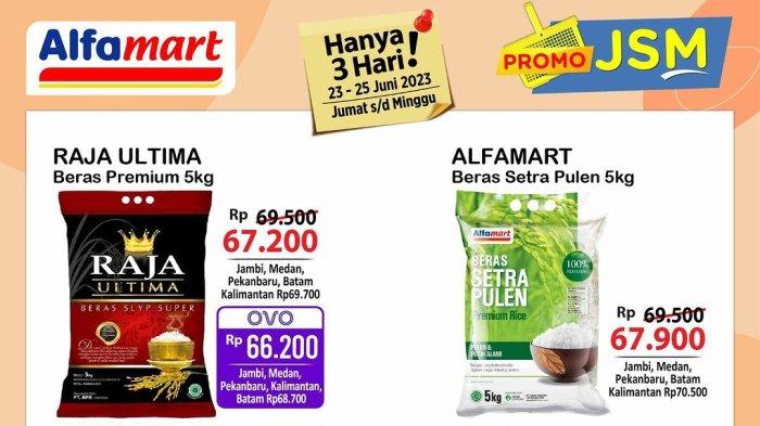 Promo Alfamart 25 Juni 2023, Beras 5Kg Rp67.200, Minyak Goreng 2L Harumas Rp32.500, Filma Rp34 ...