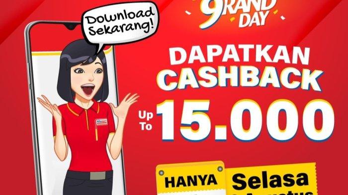 HANYA SEHARI Cashback Rp15.000, Promo Alfamart 9 Agustus 2022, Banyak ...