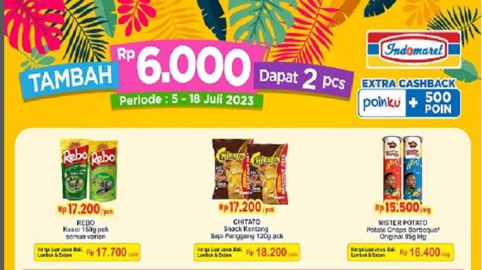 Promo Indomaret 6-8 Juli 2023,+Rp6000 Dapat 2:Rebo Kuaci,Monde,Gery ...