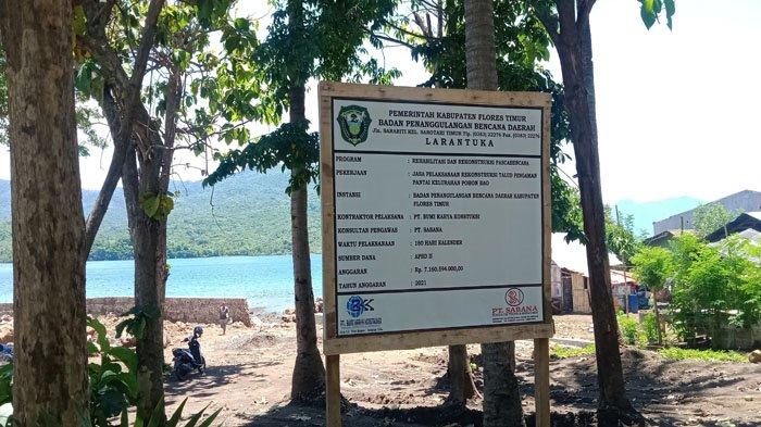 Proyek Pembangunan Talud Pengaman Pantai Pohon Bao Flotim Telan APBD II ...