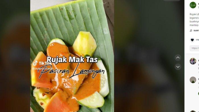 Video Viral TikTok, Rujak Cak Mas, di Paciran, Lamongan, Provinsi Jawa ...