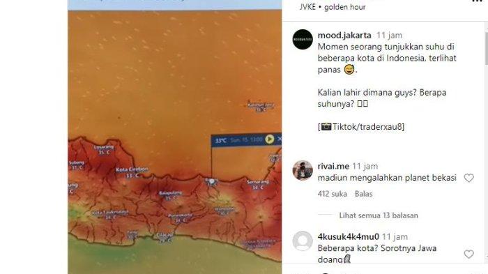 Viral Prakiraan Suhu Indonesia Badan Meteorologi Klimatologi dan Geofisika NTT 33 Madiun 40 ...