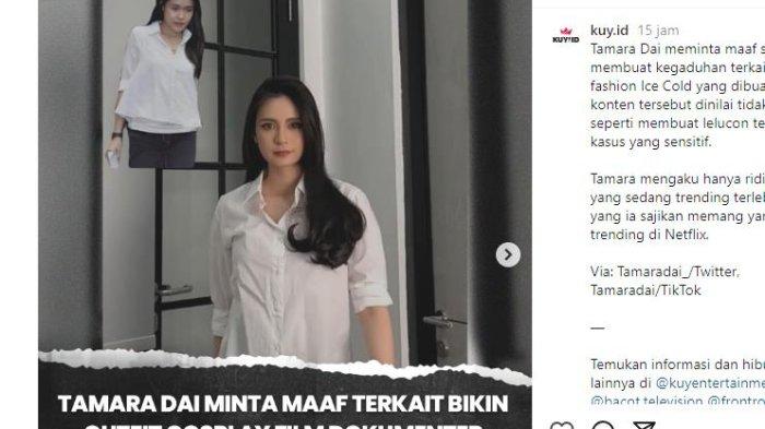 Berita Viral Influencer Tamara Dai Minta Maaf Konten Cosplay Film ...