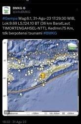 Gempa 6,1 Magnitudo Guncang NTT, Margiono Sebut Tidak Berpotensi Tsunami - Pos-kupang.com