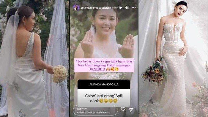 Amanda Manopo Pakai Baju Pengantin dan Pamer Cincin, Sosok Suami Buat Penasaran - Tribunlampung ...