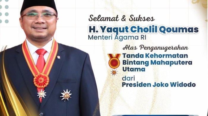 Menteri Agama Dianugerahi Tanda Kehormatan Bintang Mahaputera dari ...