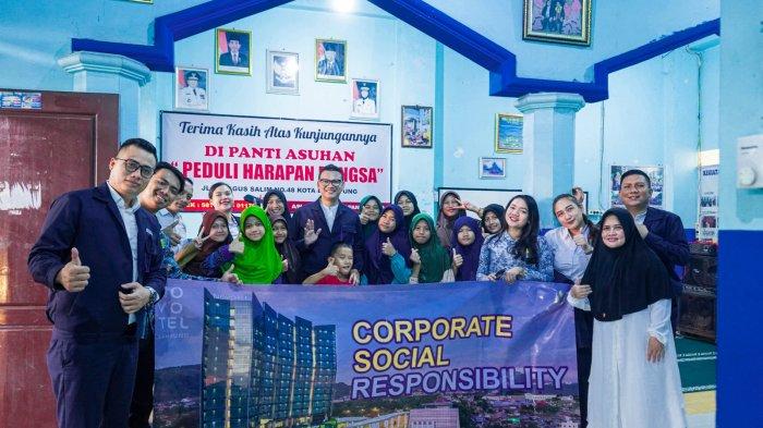 Berbagi Kebaikan, Novotel Lampung berikan bantuan CSR Ke Panti Asuhan - Tribunlampung.co.id