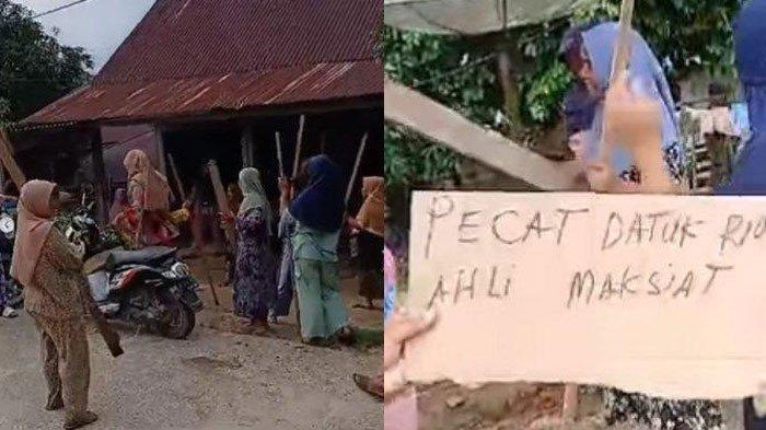 Emak-emak Kepung Rumah Kades yang Selingkuh dengan Istri Orang di Jambi - Tribunlampung.co.id