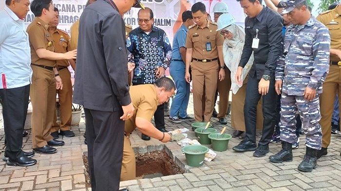Gubernur Lampung Arinal Djunaidi Resmi Letakkan Batu Pertama GOR Way Halim - Tribunlampung.co.id