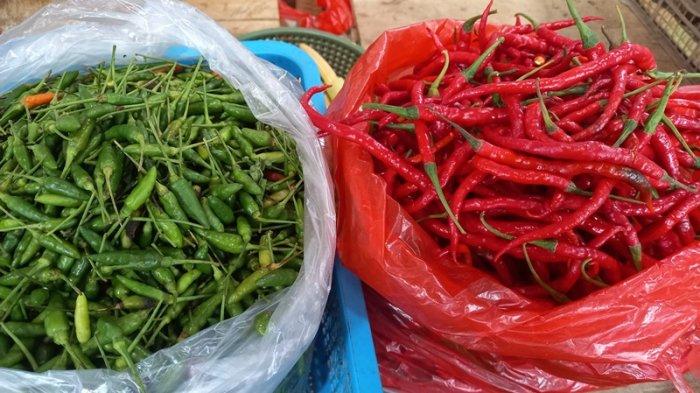 Harga Cabai di Pasar Tradisional Bandar Lampung Turun hingga Rp 10 Ribu per Kg - Tribunlampung.co.id