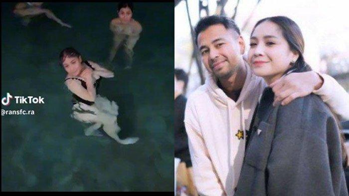 Nagita Slavina Pakai Baju Renang Digoda Raffi Ahmad Sampai Tutupi Bagian Dada - Tribunlampung.co.id