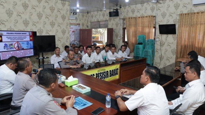Polres Pesisir Barat Polda Lampung Gelar Operasi Sikat Krakatau 2024 - Tribunlampung.co.id