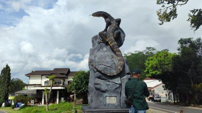 Cerita Seniman Pembuat Tugu Biawak Viral di Wonosobo, Habiskan Biaya Hanya Rp 50 Juta ...