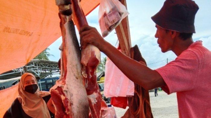 Jelang Lebaran, Harga Daging Sapi di Mesuji Lampung Naik Rp 10 Ribu - Tribunlampung.co.id