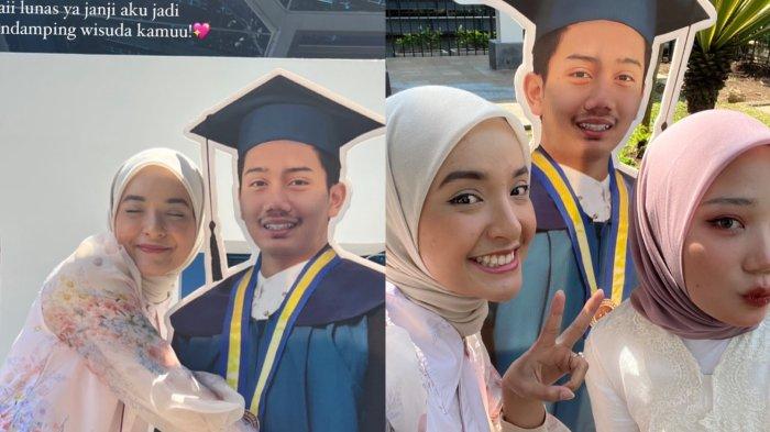 Nabila Ishma Peluk Replika Eril Pakai Toga saat Wisuda Sarjana ITB ...