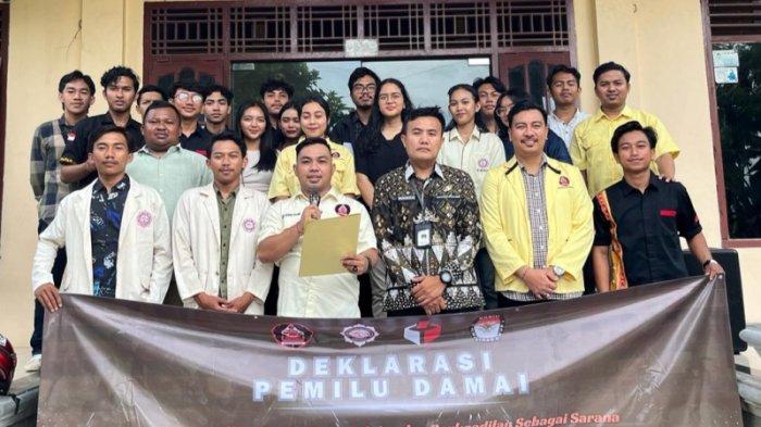 Peradah dan Kmhdi Lampung Deklarasikan Pemilu Damai - Tribunlampung.co.id