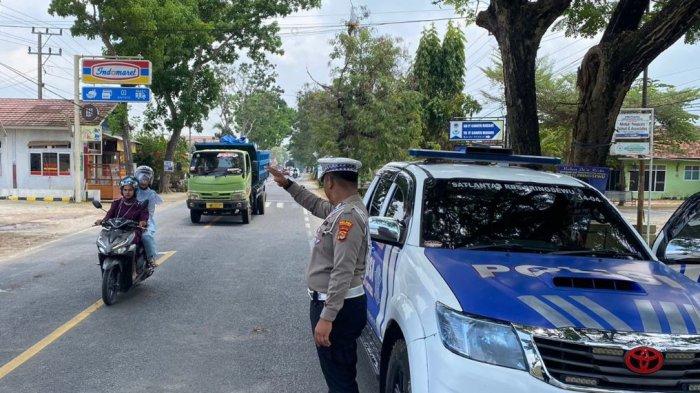 Satgas Operasi Zebra Krakatau Polres Pringsewu Patroli Intensif - Tribunlampung.co.id