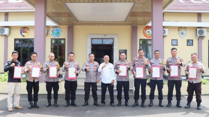 9 Personel Polres Pesawaran Polda Lampung Terima Sertifikat Uji Kompetensi - Tribunlampung.co.id