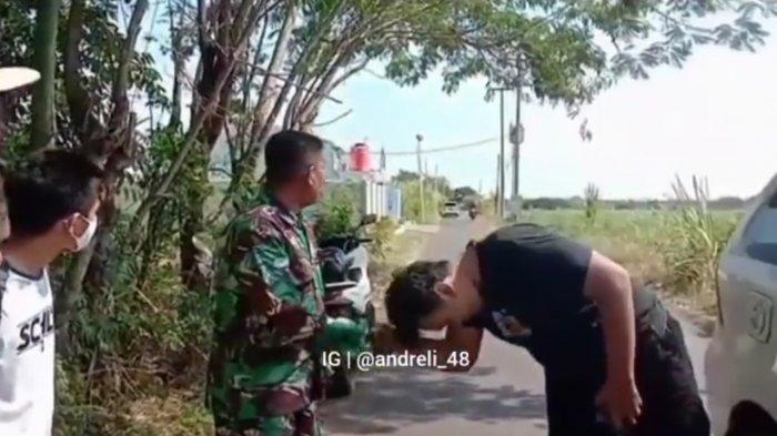 Video Viral Spion Mobil Disenggol Pemotor, Reaksi Anggota TNI Ini Tuai Pujian - Tribunlampung.co.id