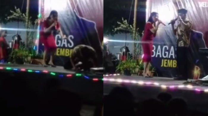 Duet di Panggung dengan Biduan Cantik, Kades di Jember Jatuh Lalu Meninggal - Tribunlampung.co.id
