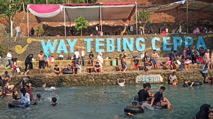 Rekomendasi Wisata Air di Lampung Selatan Way Tebing Ceppa - Tribunlampung.co.id
