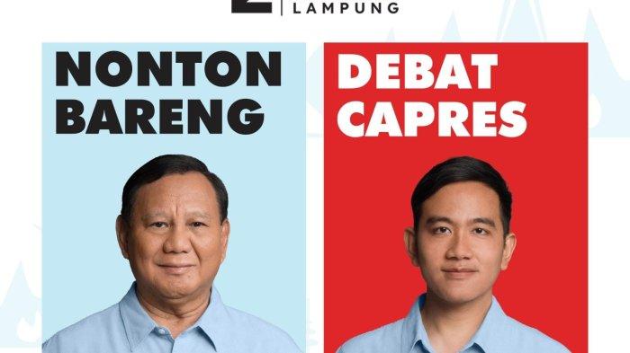 Nanti Malam TKD Prabowo-Gibran Provinsi Lampung Adakan Nobar Debat ...