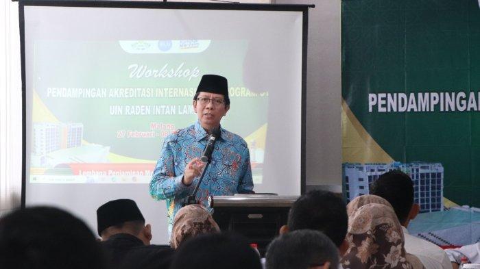 Rektor UIN Raden Intan Lampung Buka Kegiatan Workshop Pendampingan Akreditasi Internasional ...