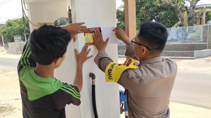 Upaya Preventif, Polres Metro Polda LampungTempel Stiker Kamtibmas di ...