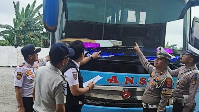 Operasi Keselamatan Krakatau Jangkau Pool Bus di Lampung Tengah - Tribunlampung.co.id