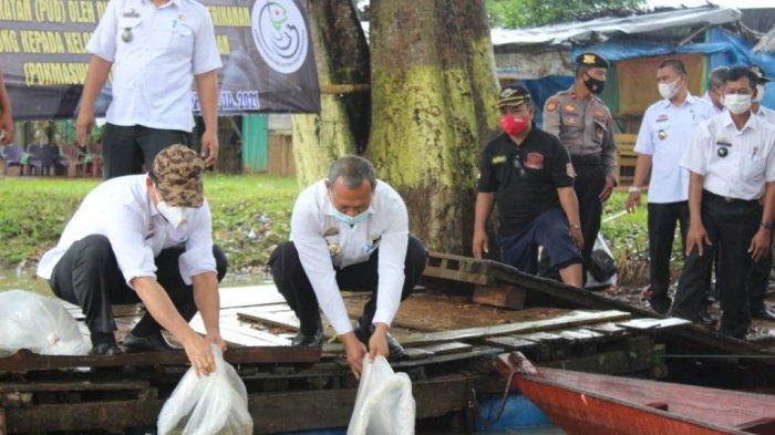Dinas KP3 Metro Sebar 100 Ribu Benih Ikan Air Tawar di Way Raman ...