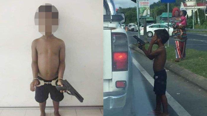 Pengemis Cilik Todongkan Pistol ke Pengendara Mobil di Lampu Merah ...