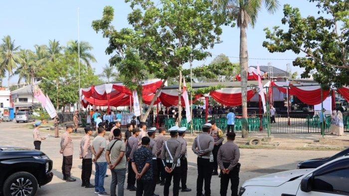 40 Personel Polres Pringsewu Amankan Deklarasi Damai Paslon Pilkada 2024 - Tribunlampung.co.id