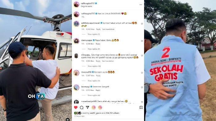 Raffi Ahmad Sewa Helikopter untuk Datang ke Sekolah Rafathar - Tribunlampung.co.id