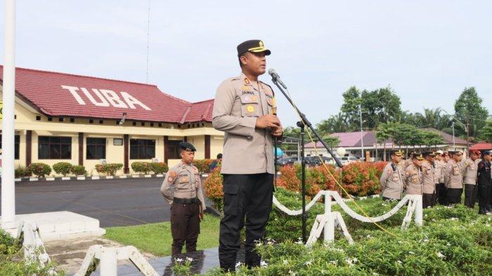 Pesan Kapolres Tulangbawang Polda Lampung Saat Apel Siaga Paska Pungut Suara di TPS ...