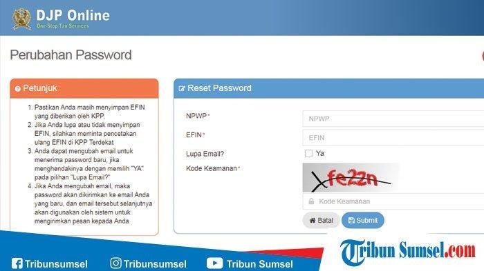 Mau Isi SPT Lewat DJP Online Tapi Lupa Password? Begini Cara Resetnya Pakai EFIN, Nggak Ribet ...