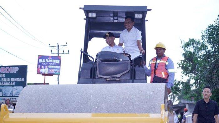 Ruas Jalan Penghubung Pringsewu-Lampung Tengah-Lampung Utara Mulai Dibangun - Tribunlampung.co.id