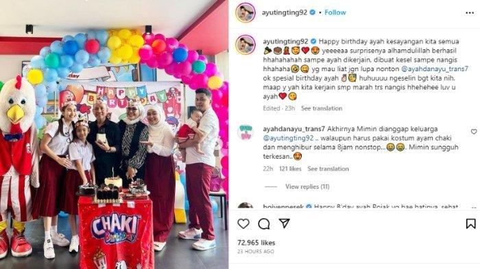 Ayu Ting Ting Kerjai Sang Ayah Rozak hingga Menangis - Tribunlampung.co.id