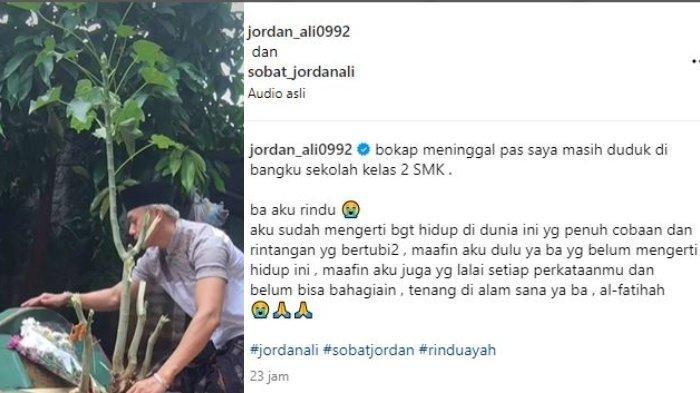 Jordan Ali Menangis di Makam Ayahnya setelah Putus dari Ibunda Virgoun ...