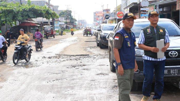 Dinas BMBK Lampung Segera Perbaiki Ruas Jalan Bandar Jaya-Simpang Mandala - Tribunlampung.co.id