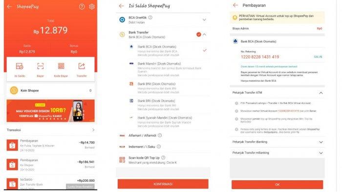 Cara Top Up ShopeePay Melalui Bank BCA - Tribunlampung.co.id