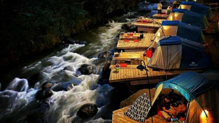 Tempat Wisata di Bandung, Berkemah di Tepi Sungai Ala Pineus Tilu ...