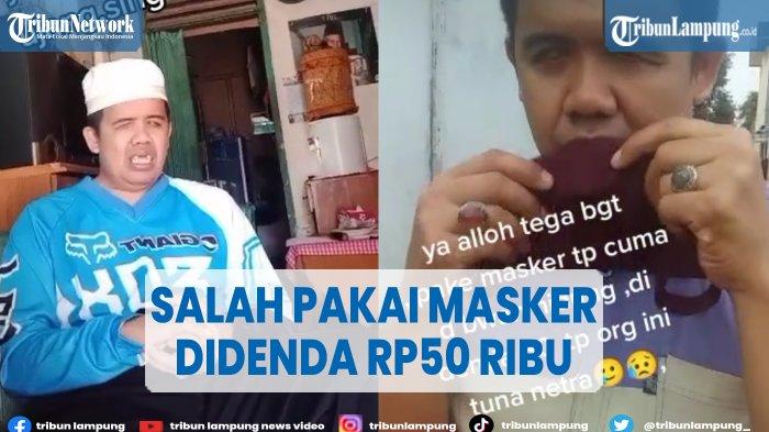 Viral Pria Tunanetra Didenda Rp 50 Ribu karena Salah Pakai Masker - Tribunlampung.co.id
