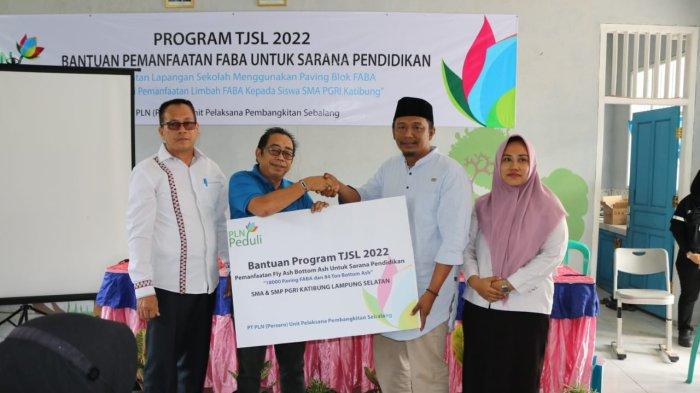 FABA PLTU Sebalang Bantu Infrastruktur Sekolah - Tribunlampung.co.id