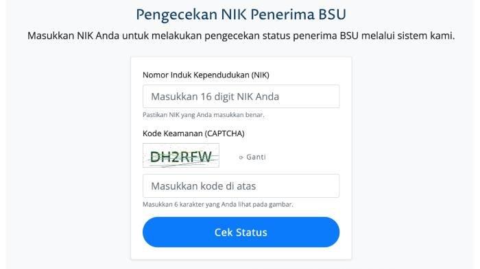 Cek Status BSU 2025 di bsu.kemnaker.go.id: Login Pakai NIK, Ini Solusi Jika Belum Cair ...